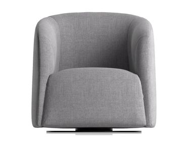 LOGOS Swivel fabric armchair with armrests By Natuzzi Italia | design ...