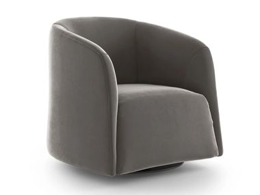 LOGOS Swivel fabric armchair with armrests By Natuzzi Italia | design ...
