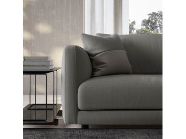 MELPOT Sectional fabric sofa with integrated magazine rack and chaise ...