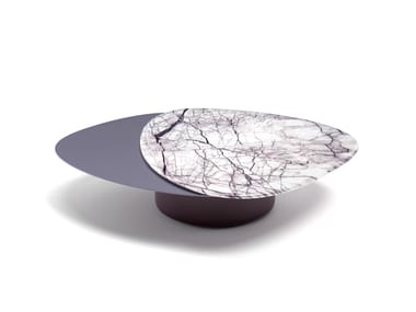 SPLASH Low wooden and marble coffee table By Natuzzi Italia | design ...