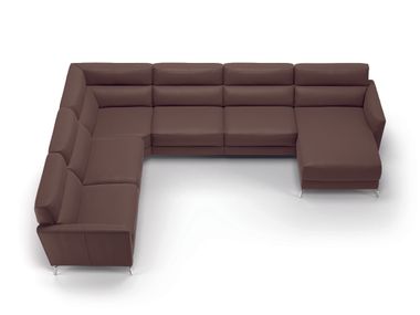 STAN Corner recliner leather sofa By Natuzzi Italia