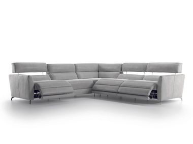STAN Corner recliner leather sofa By Natuzzi Italia