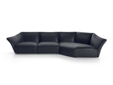 TIMELESS Modular leather sofa with chaise longue By Natuzzi Italia ...