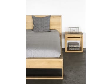 OAK AZUR Solid wood bedside table with drawers By Ethnicraft