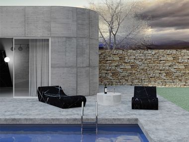 ONDA Marble Chaise longue By Dimarmo