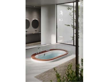 Hydromassage- ovale Einbau- Badewanne OPALIA WOOD / STONE By Jacuzzi®