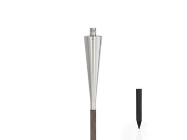 Stainless steel and wood garden torch ORCHOS By blomus design Flöz ...