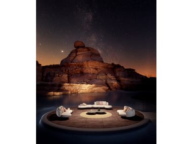 ORGANIX LOUNGE Low ceramic garden side table By Royal Botania