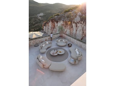 ORGANIX LOUNGE Low ceramic garden side table By Royal Botania