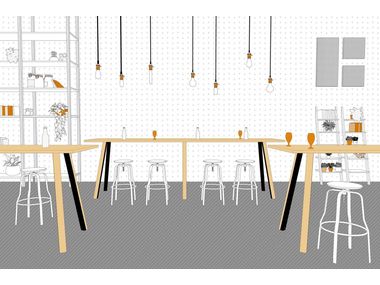 ORI Rectangular oak high table By Lapalma | design Romano Marcato