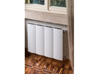 Extruded aluminium decorative radiator OTHELLO PLATE SLIM By RIDEA