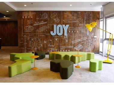 Sectional upholstered fabric pouf OTTOMAP By grado design design Alex Chai