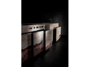 OZONE Stone kitchen with island By Henge | design Massimo Castagna