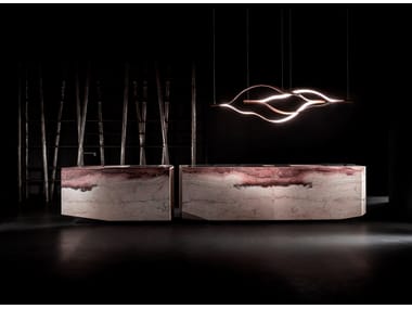 OZONE Stone kitchen with island By Henge | design Massimo Castagna