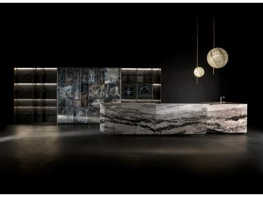 OZONE Stone kitchen with island By Henge | design Massimo Castagna