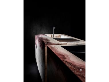 OZONE Stone kitchen with island By Henge | design Massimo Castagna