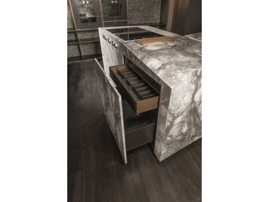 OZONE Stone kitchen with island By Henge | design Massimo Castagna