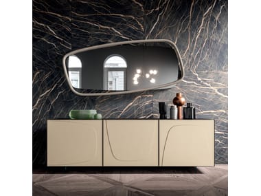 GOLDEN WOOD Rectangular wall-mounted mirror By Ozzio Italia | design ...