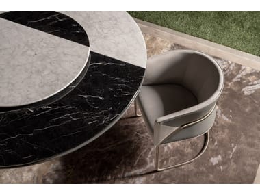 STARLIGHT Round marble table with Lazy Susan By Visionnaire | design ...