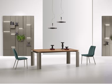 Extending rectangular table with metal base PANTA REI By Ronda Design ...
