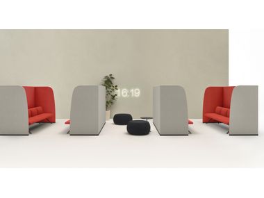 Sound absorbing freestanding fabric office screen PARAVAN By arper ...