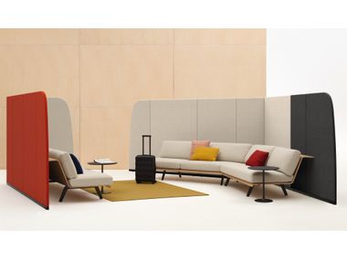 Sound absorbing freestanding fabric office screen PARAVAN By arper ...