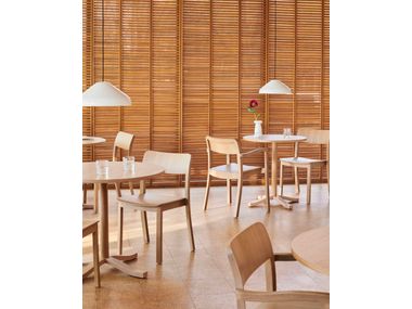PASTIS Stackable wooden chair with armrests By Hay | design Julien Renault