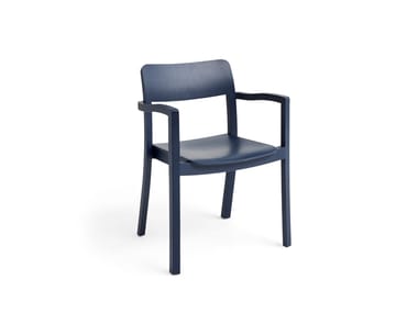 PASTIS Stackable wooden chair with armrests By Hay | design Julien Renault