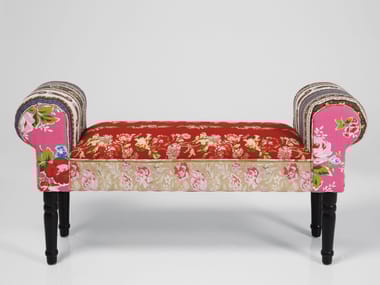 PATCHWORK Upholstered fabric bench By KARE Design