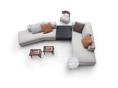 PERRY Square wooden coffee table By Flexform | design Antonio Citterio