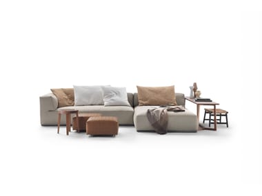 PERRY Sectional fabric sofa with integrated magazine rack By Flexform ...