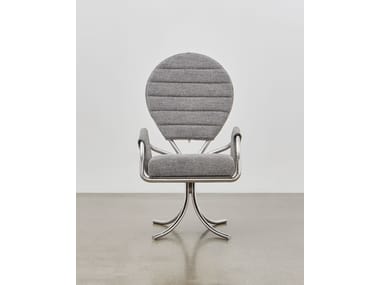 PH POPE CHAIR | Fabric armchair Trestle-based fabric armchair with ...