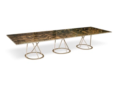PHILIPPE | Rectangular table Rectangular glass dining table By Sicis