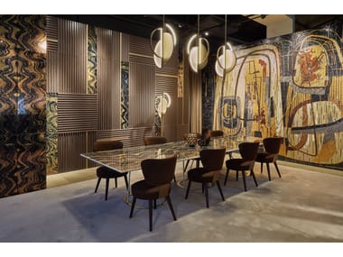 PHILIPPE | Rectangular table Rectangular glass dining table By Sicis