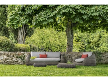 PHORMA 3 seater Ethimo EtWick® garden sofa By Ethimo