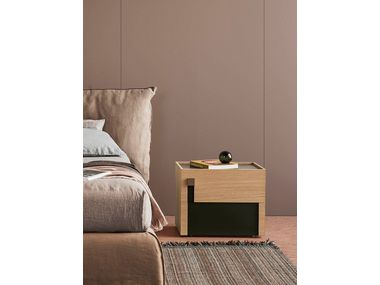 LOGOS Bedside table with drawers By Pianca | design Calvi Brambilla