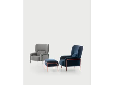 PLATEA Poltrona bergere con braccioli By Pianca | design Emilio Nanni