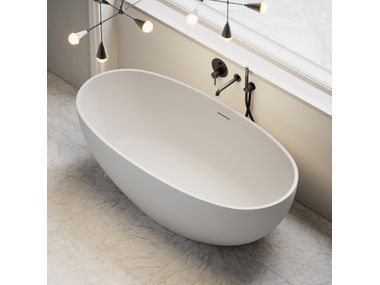PICASSO Freestanding oval Resin Stone bathtub By LUSSO