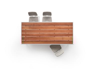 PICO OUTDOOR Rectangular iroko table By Flexform