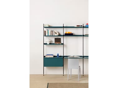 PIER SYSTEM Sectional Anodized aluminium bookcase By Hay | design Ronan ...