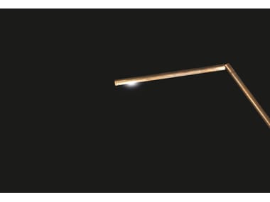 PIPE L LED adjustable brass floor lamp By Henge | design Massimo Castagna