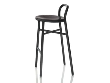 PIPE Aluminium stool with footrest By Magis | design Jasper Morrison