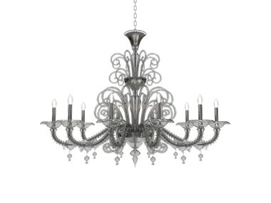 LOREDAN Murano glass modern chandelier By PIUMATI Murano Glass