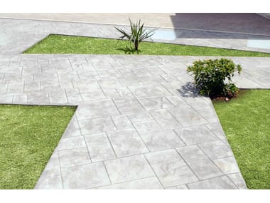 PLAM STAMPABLE OVERLAY Low-thickness stamped concrete By Isoplam