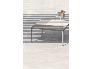 PLAY Square porcelain stoneware garden table By Ethimo