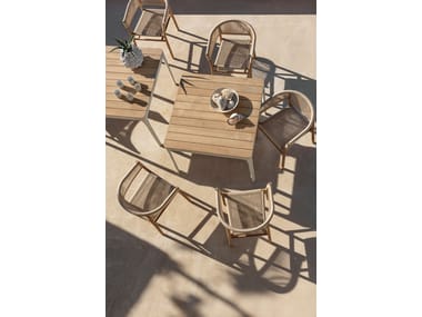 PLAY Square teak garden table By Ethimo