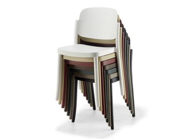 PLAZA | Chair Stackable plastic restaurant chair By Jes