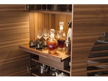 POLIFEMO Wooden bar cabinet with integrated lighting By Porada | design ...