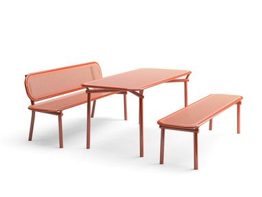 POP Rectangular galvanized steel table for public areas By VESTRE