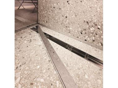 PP DRAIN AQUA CLASSIC COVER Stainless steel shower channel By PROFILPAS